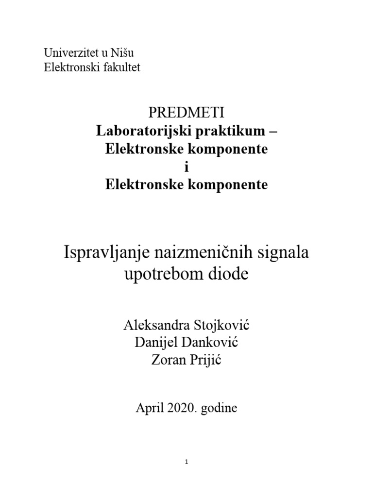 Ispravljanje Naizmenicnih Signala | PDF