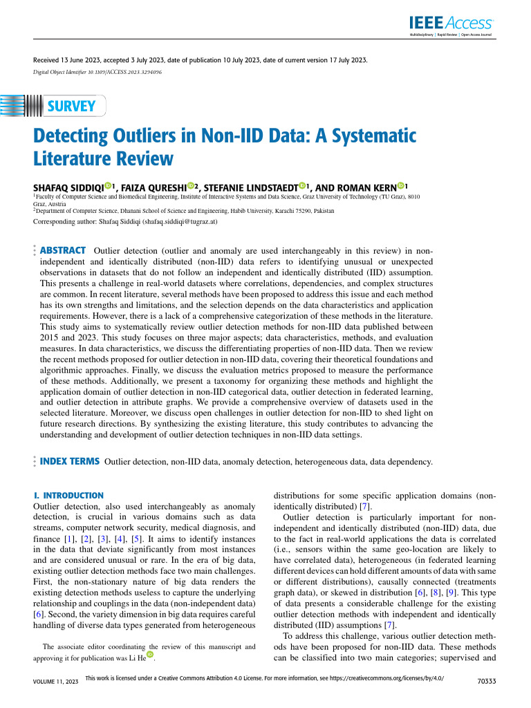 Detecting Outliers in Non-IID Data A Systematic Literature Review | PDF ... Detecting Outliers in Non-IID Data A Systematic Literature Review | PDF ...