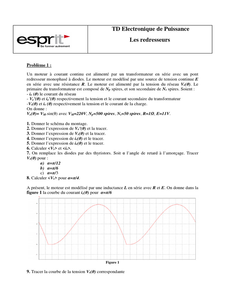 TD Redresseur V MH-1 | PDF