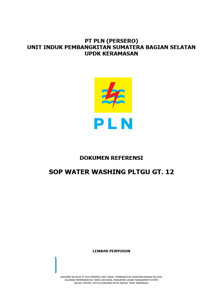Sop Water Wash Gt. 12 | PDF