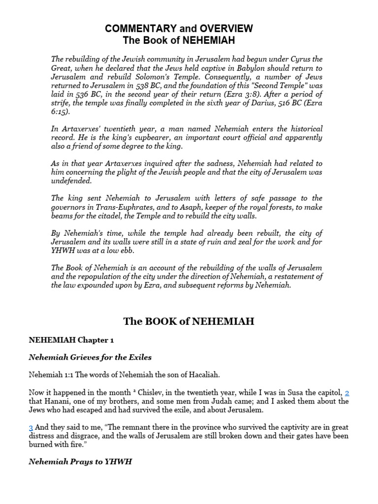 Book of Nehemiah | PDF