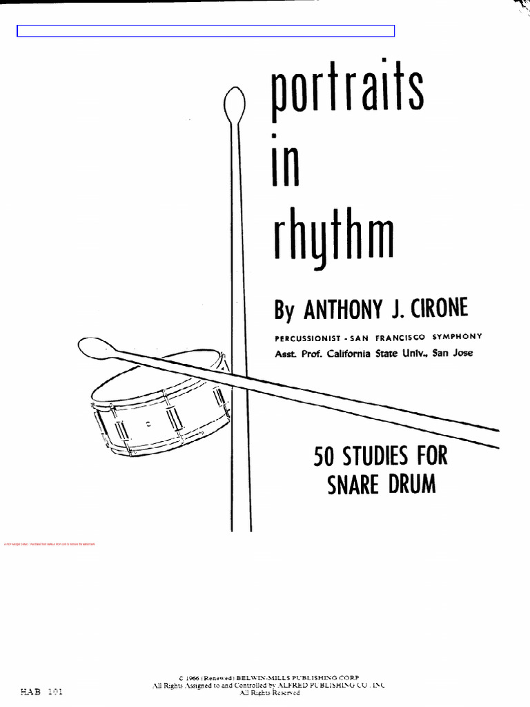 AJ Cirone - Portraits in Rhythm | PDF