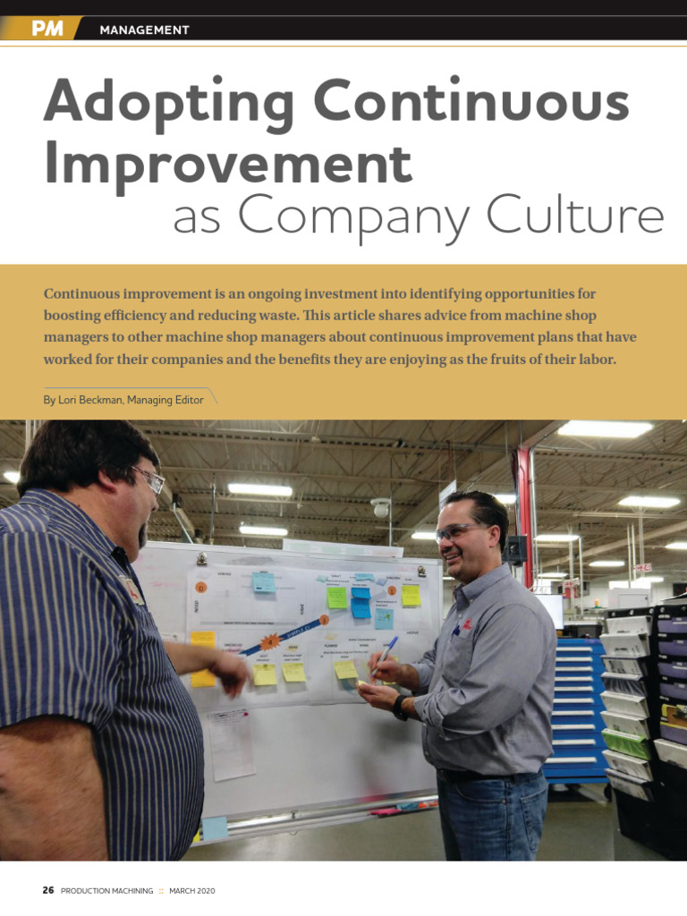 Adopting Continuous Improvement As Company Culture | PDF | Business
