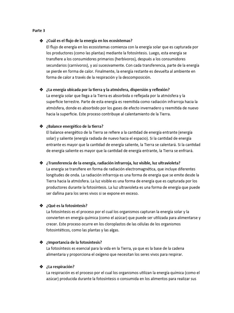 Cuál Es El Flujo de La Energía en Los Ecosistemas | PDF | Fotosíntesis ...