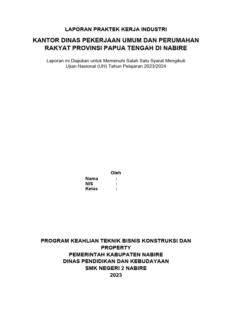 Laporan Praktek Kerja Industri | PDF