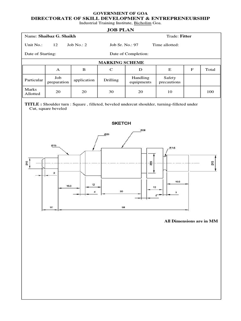 Job Plan 97 | Download Free PDF | Tools | Metalworking