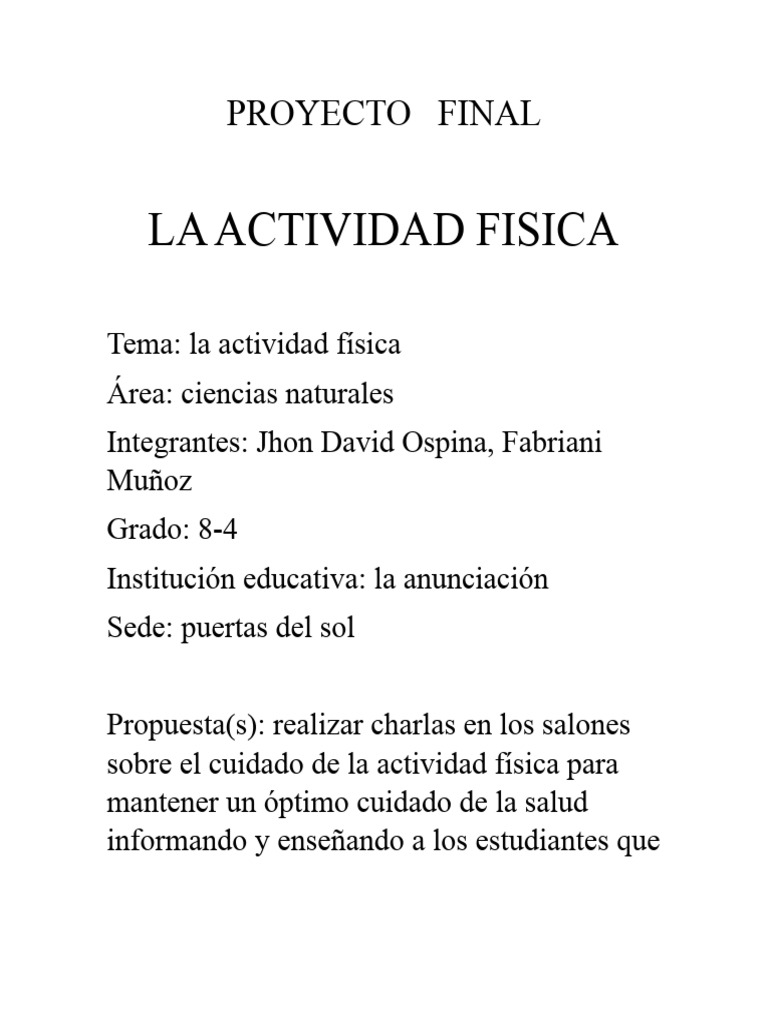 Proyecto Final | PDF