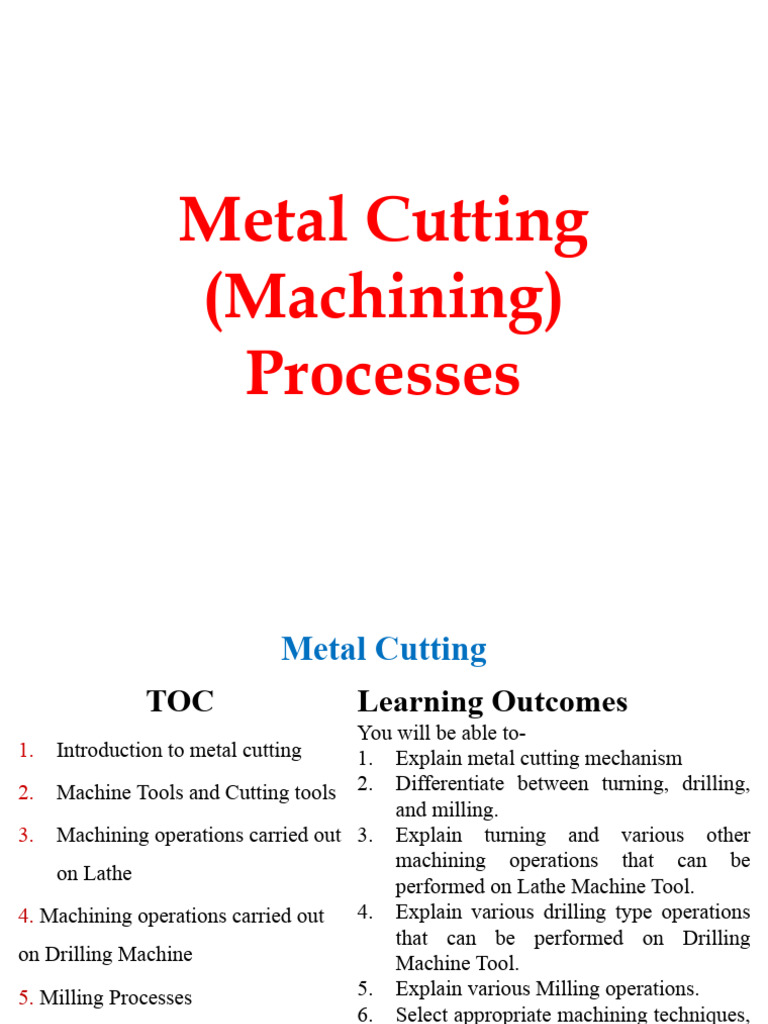 Chapter 3 Metal Cutting | PDF