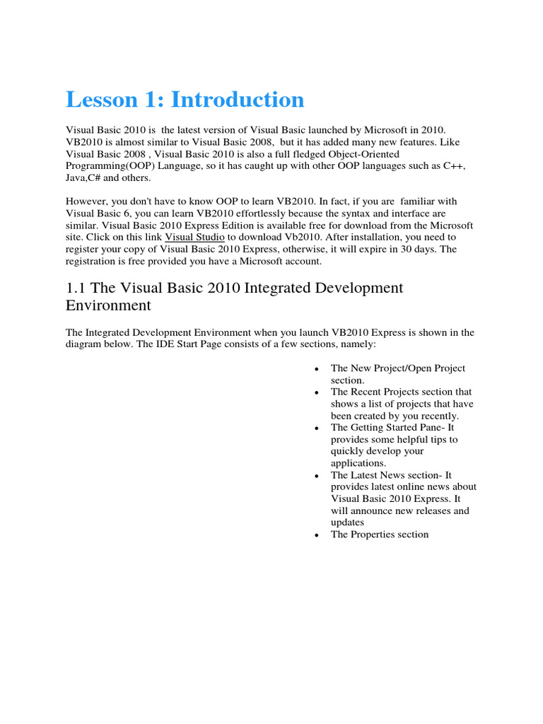 Vb Notes And Solutions Download Free Pdf Object Oriented Programming Class Computer