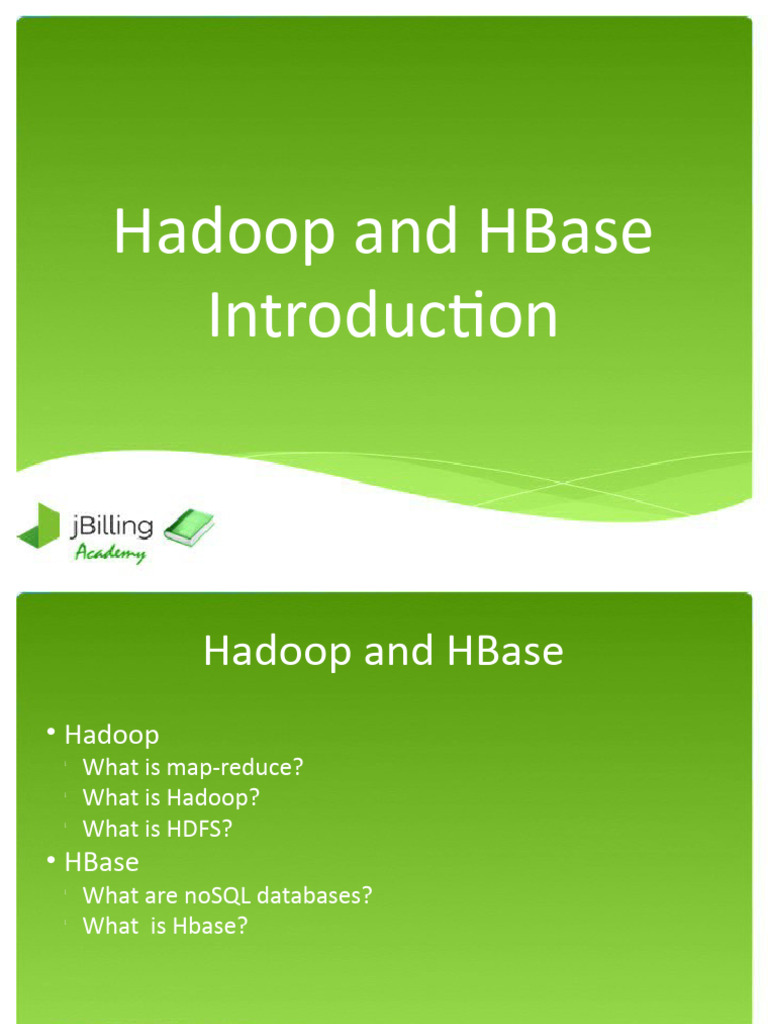 Hadoop And Hbase Pdf