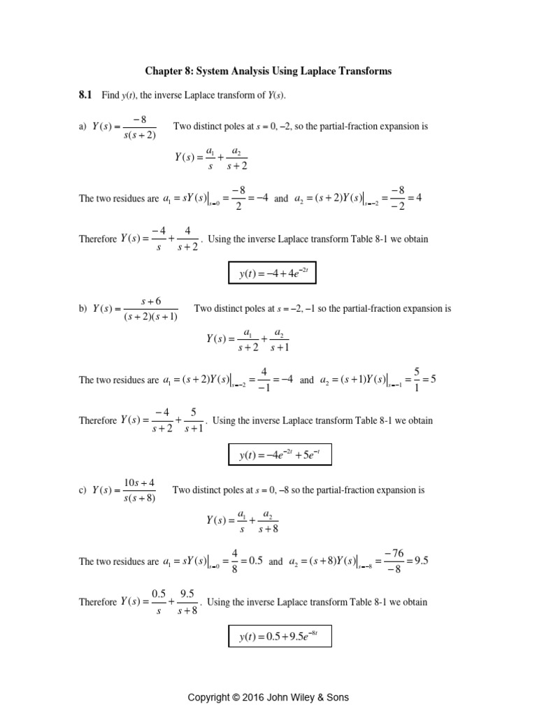 CH 08 | PDF | Laplace Transform | Mathematical Analysis