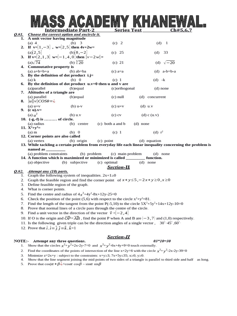 CH 5,6,7 | PDF | Circle | Mathematical Objects