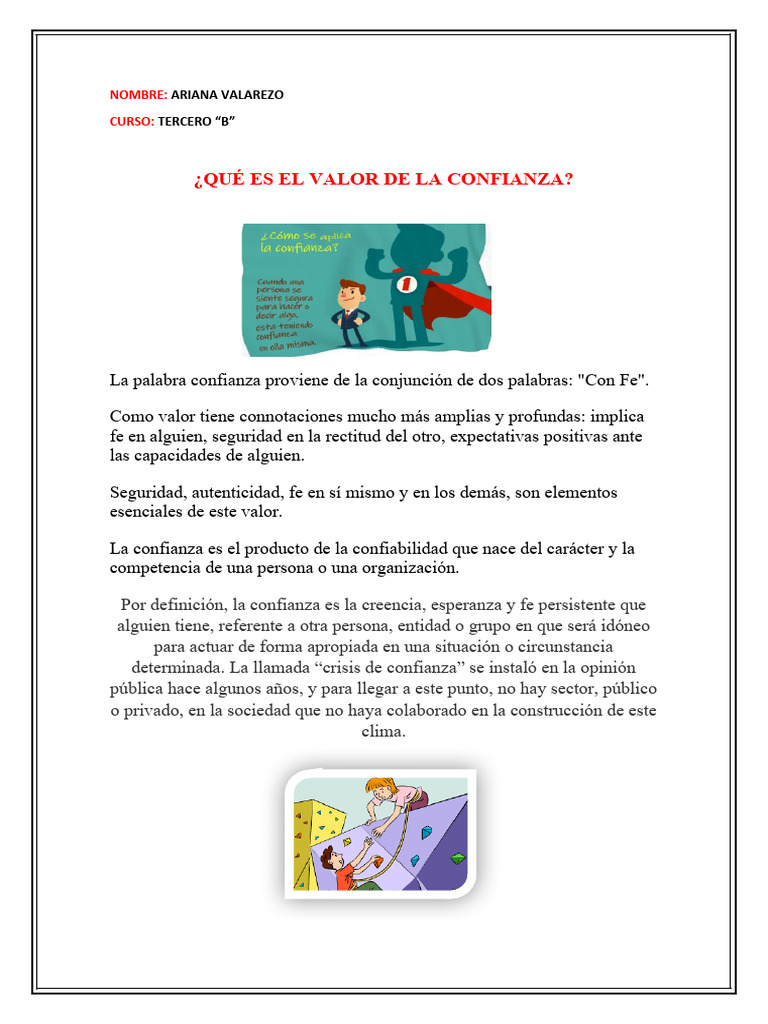 El Valor de la Confianza y su Impacto | PDF