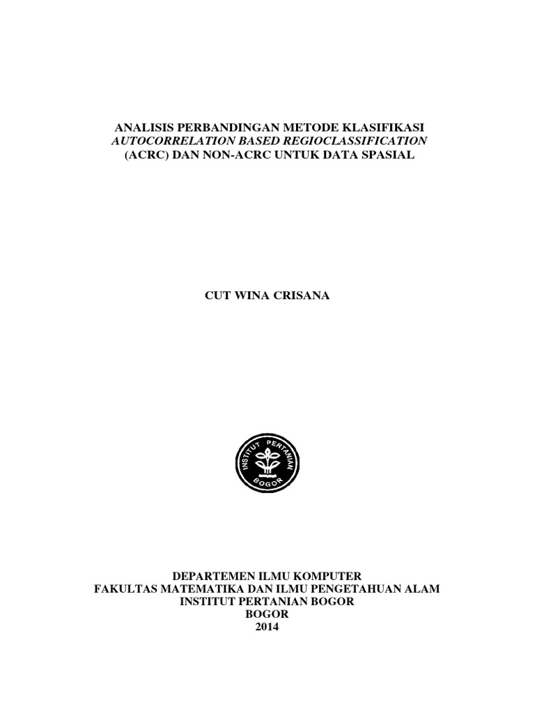 Analisis ACRC vs Non-ACRC Spasial | PDF | Teknologi & Rekayasa