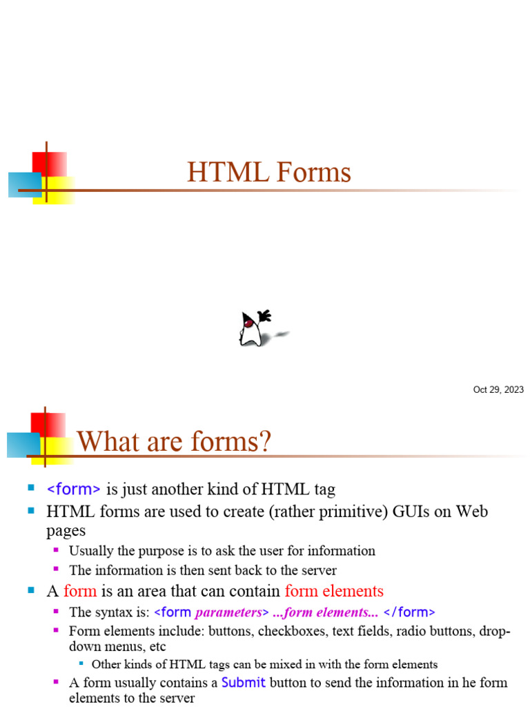 11 HTML Forms | PDF | Html Element | Html 11 HTML Forms | PDF | Html Element | Html