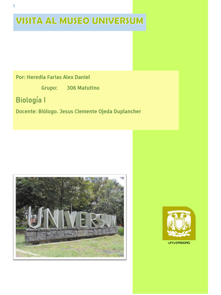 Reseña del Museo Universum UNAM | PDF | Ciencias sociales | Ciencia y ...