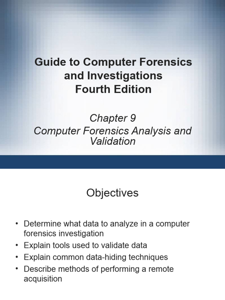 Computer Forensics Analysis and Validation | PDF
