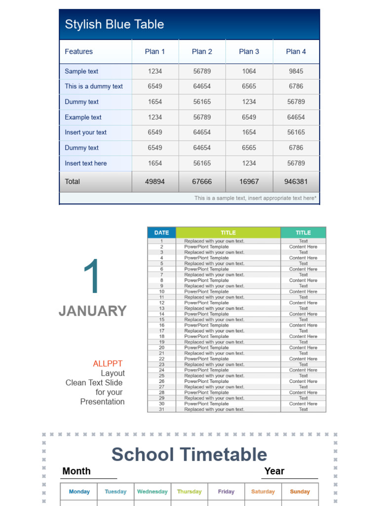 Tablas en Powerpoint | PDF | Tullii