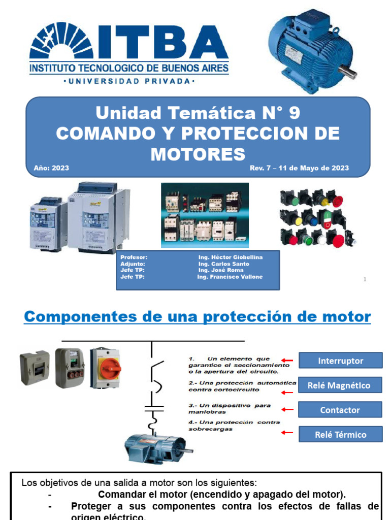 UNIDAD TEMATICA N 9 COMANDO Y PROTECCION DE MOTORES (Rev. 7) | PDF