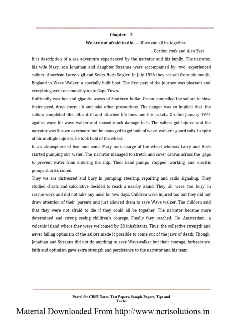 Chapter 2 We'Re Not Afraid To Die If We Can All Be Together | PDF ...