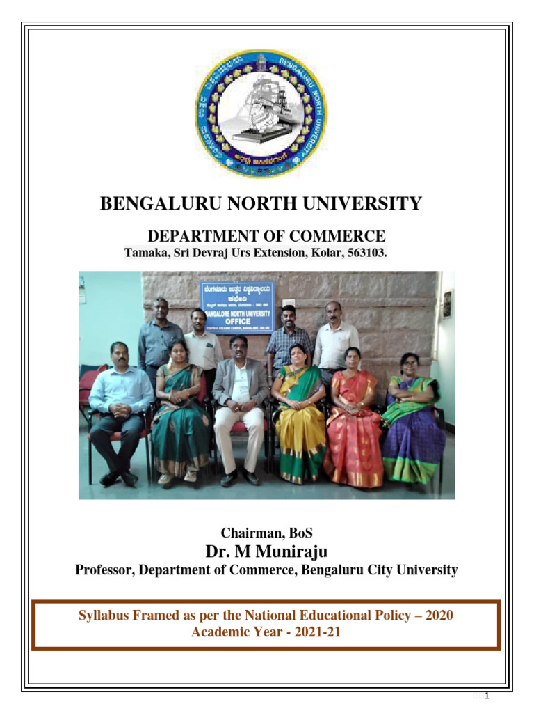 14 - B.Com Regular-NEP Syllabus | PDF | Matrix (Mathematics) | Marketing