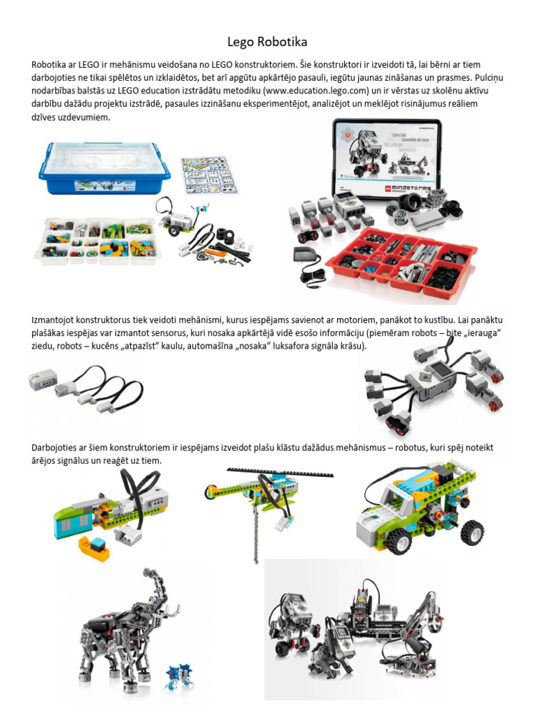 Lego Robotika - Apraksts Jaunmārupe | PDF