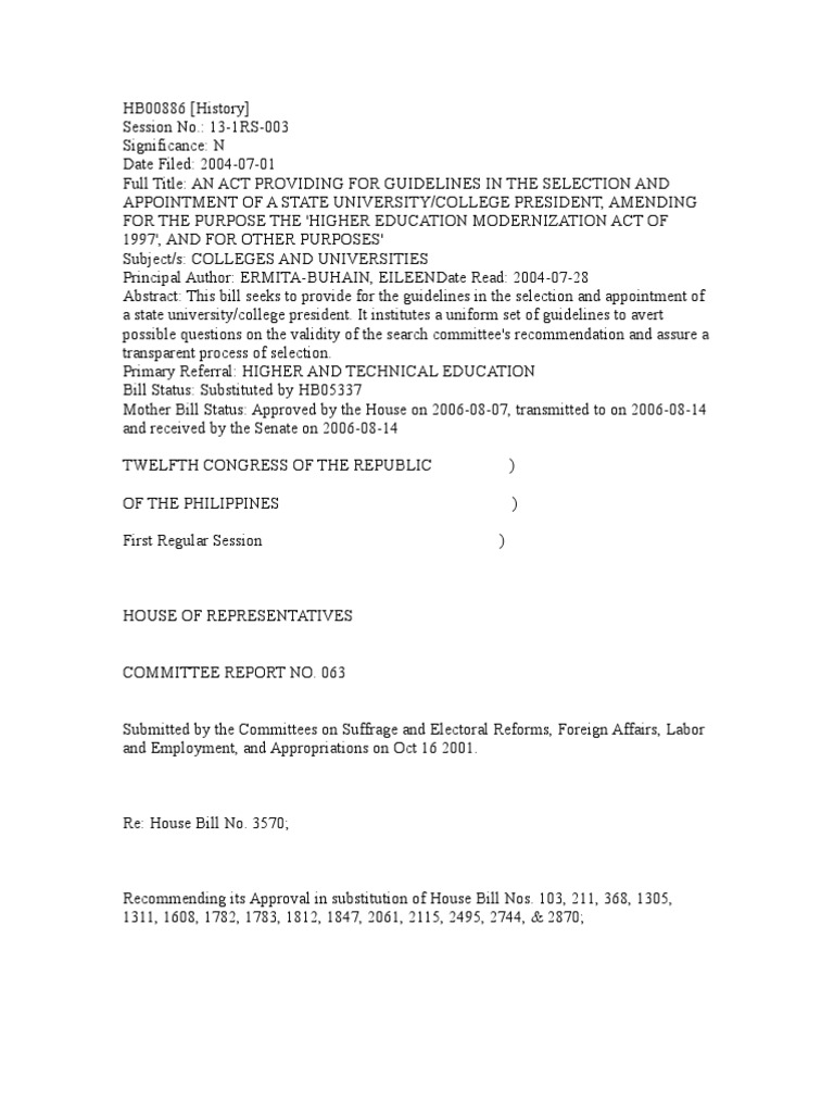 House Bill Format | PDF | Voter Registration | Absentee Ballot