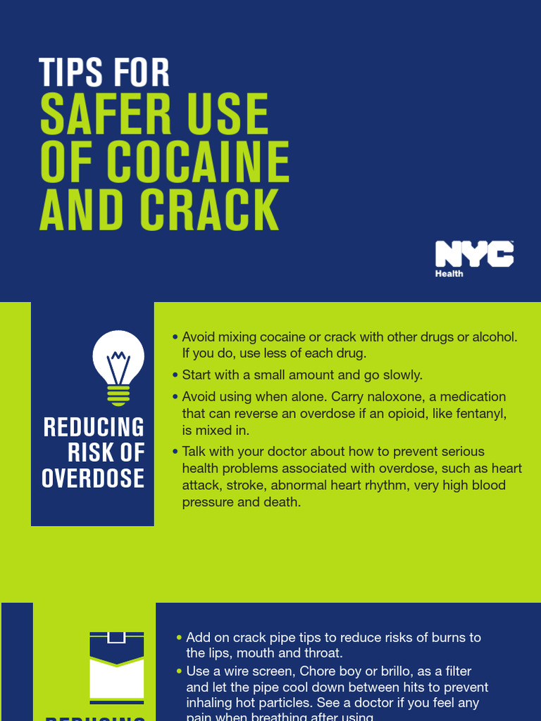 Tips For Safer Cocaine Crack Use | PDF | Drug Overdose | Cocaine