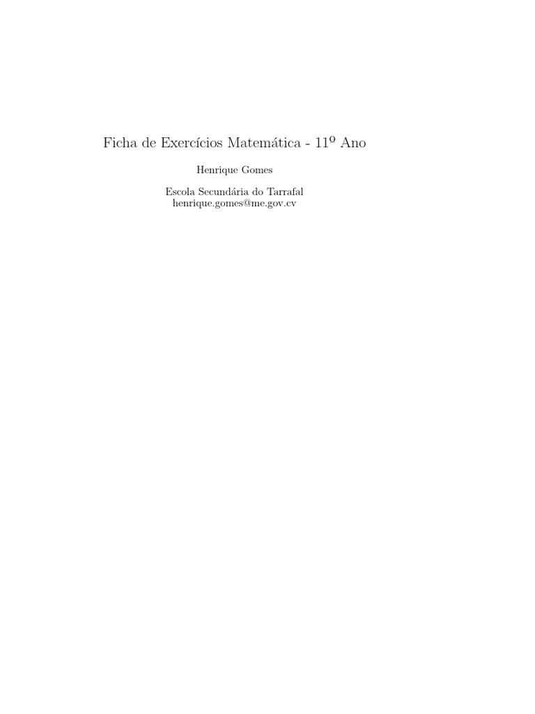 Ficha I 11 | PDF | Divisão (Matemática) | Álgebra abstrata