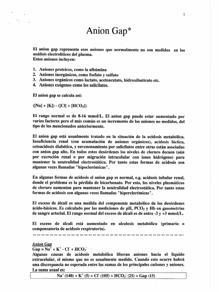 Anion Gap | PDF