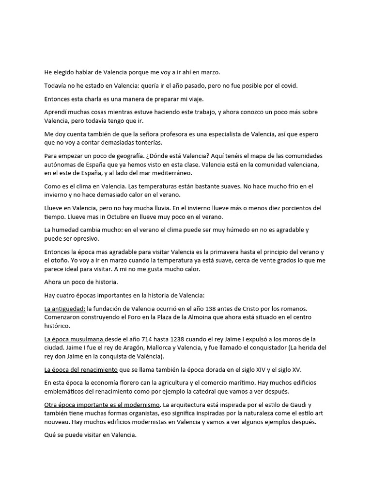 Historia y cultura de Valencia | PDF