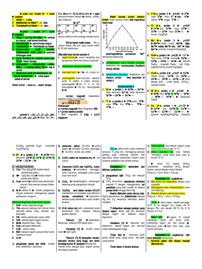 Unsur Priode 4 | PDF