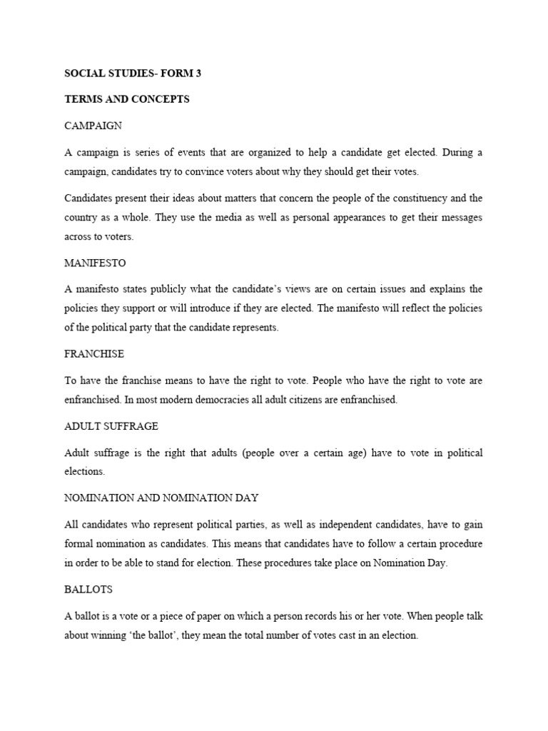 Government Terms and Concepts | PDF | Politics | Social Science