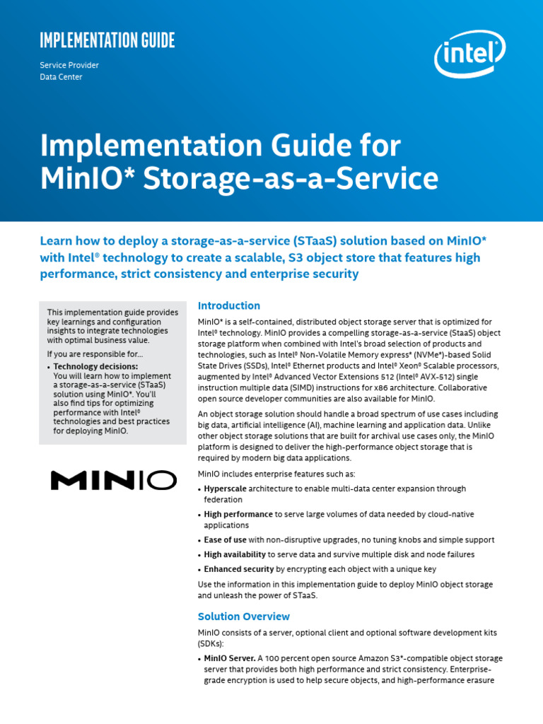 CPG MinIO Implementation Guide | PDF