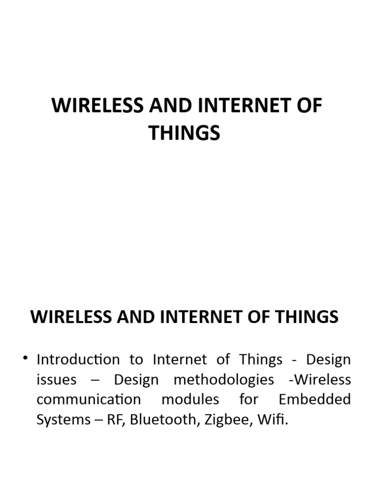 Unit 5 | PDF | Internet Of Things | Computer Network