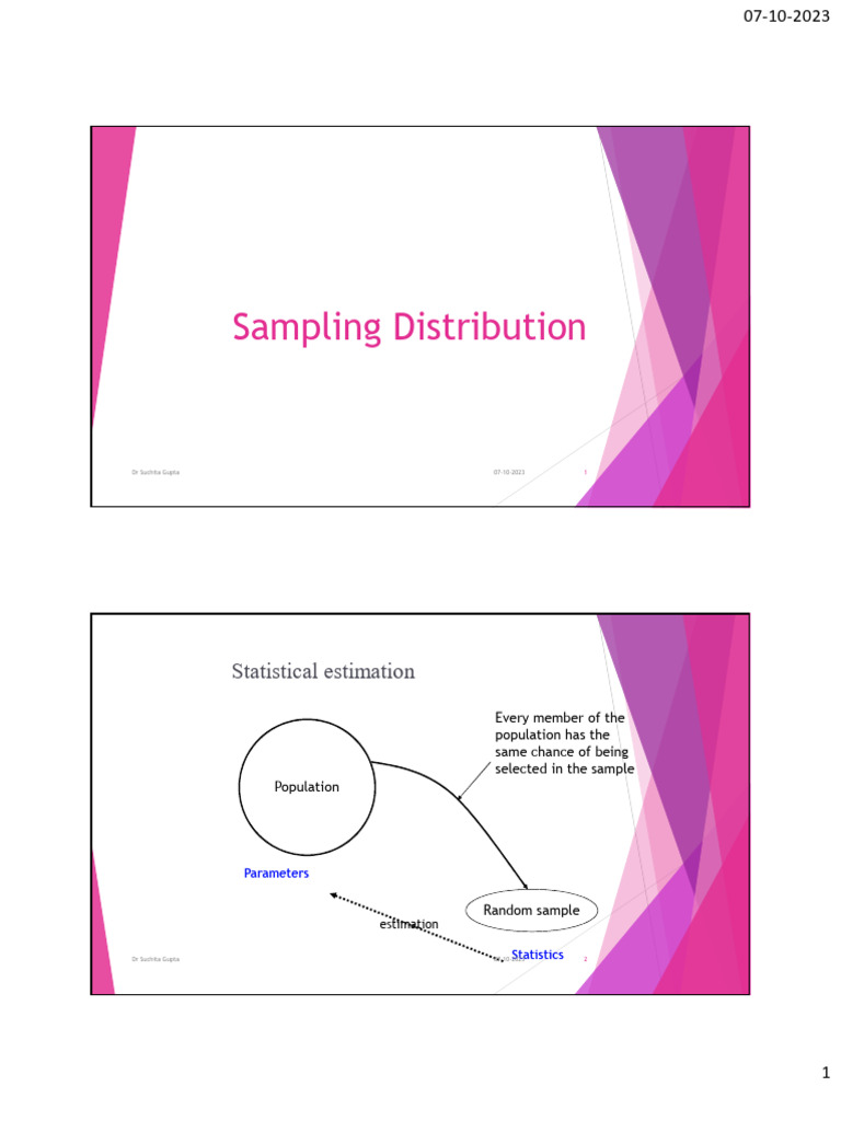 Sampling Distribution Pdf Standard Error Standard Deviation