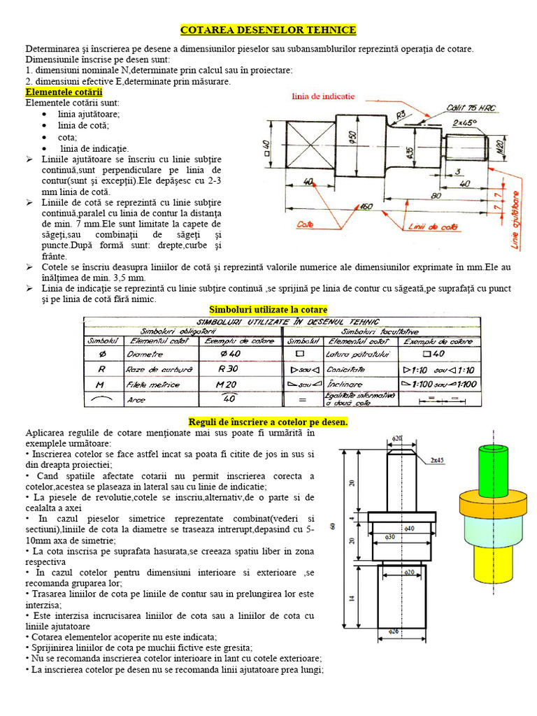 Cotarea Desenelor Tehnice | PDF