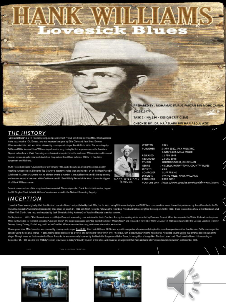 Lovesick Blues (Hank Williams) | PDF