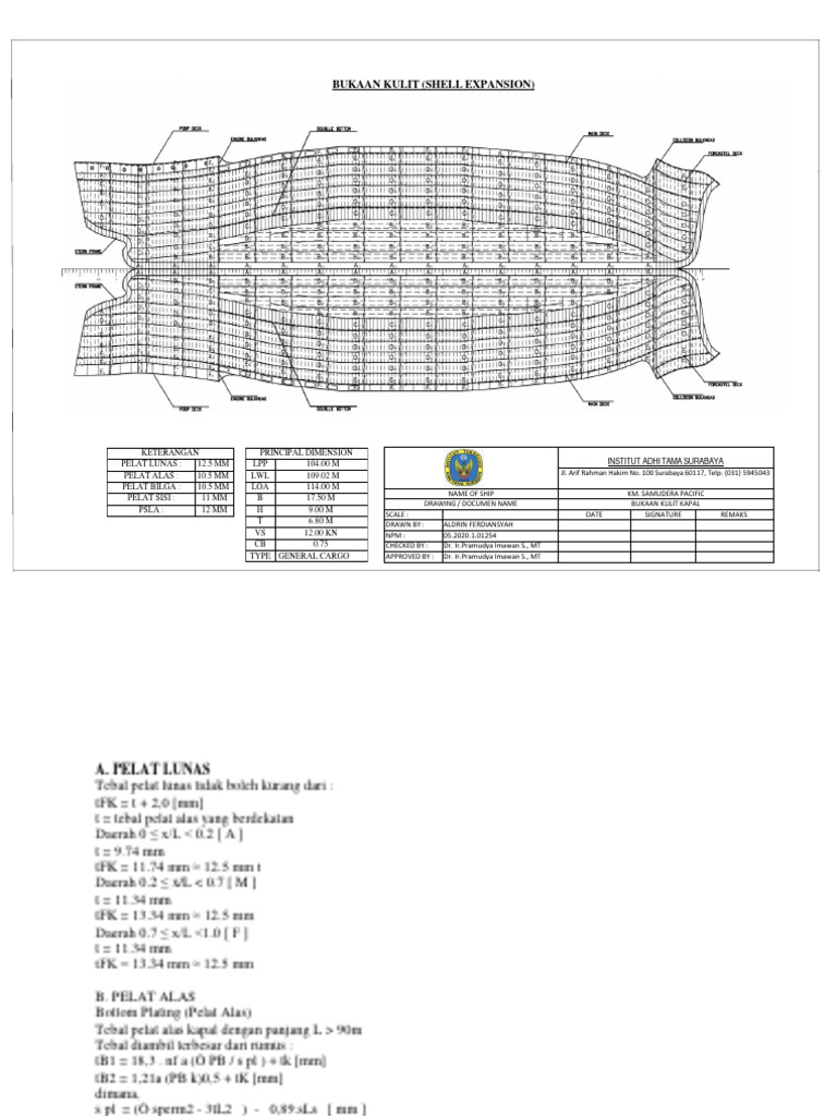 Rencana Umum Bukaan Kulit Kapal | PDF
