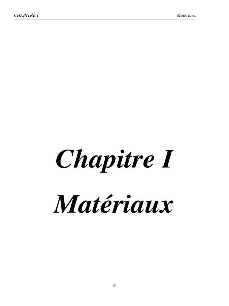 Chapitre I - Materiaux | PDF | Acier | Fonte (métallurgie)
