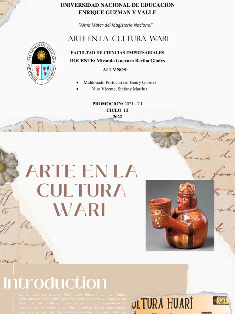Arte en La Cultura Wari | PDF | Ciencias sociales