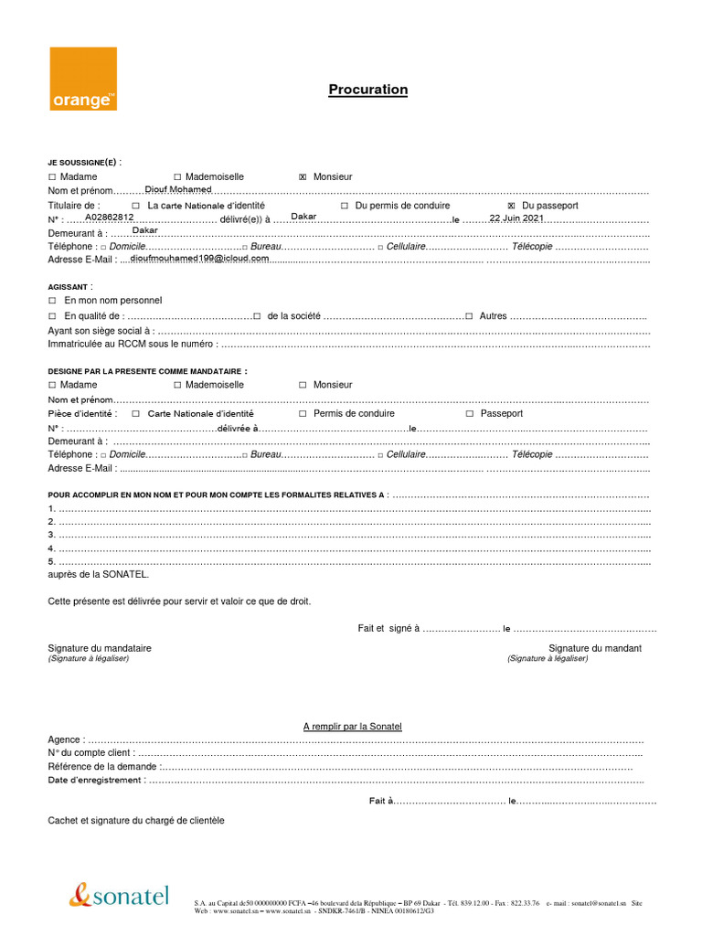 3a7v2 PROCURATION | PDF