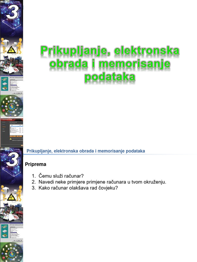 Prikupljanje, Elektronska Obrada I Memorisanje Podataka | PDF