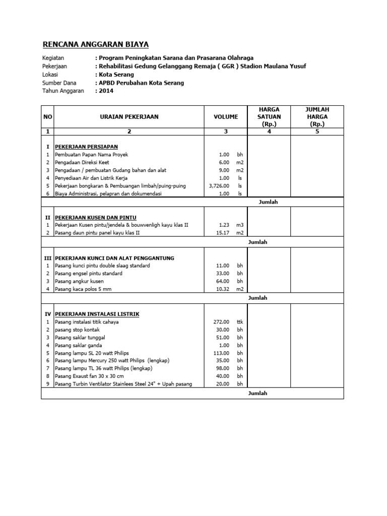 RAB Dan Rekap RAB | PDF