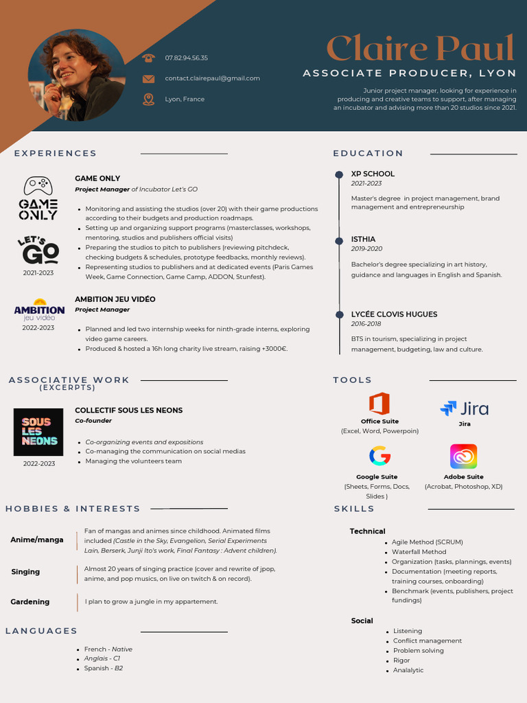 Associate Producer Resume - Claire Paul | PDF