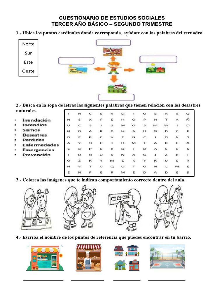 Cuestionario de Estudios Sociales - Segundo Trimestre | PDF