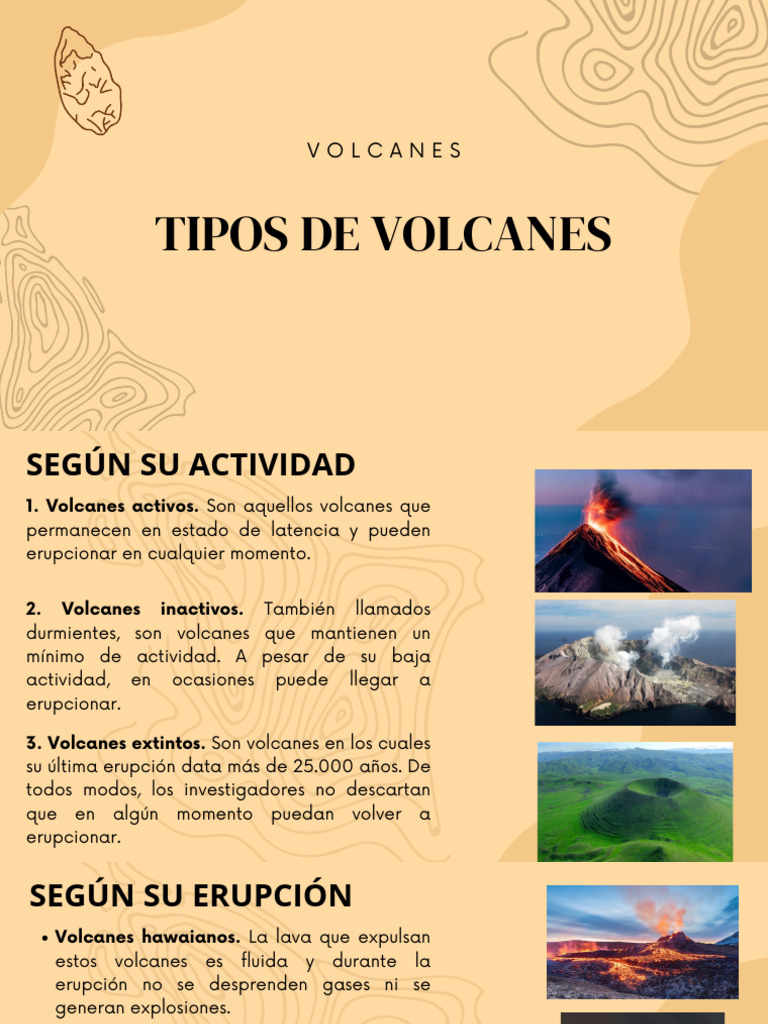 Tipos de Volcanes | PDF | Volcán | Tipos de erupciones volcánicas