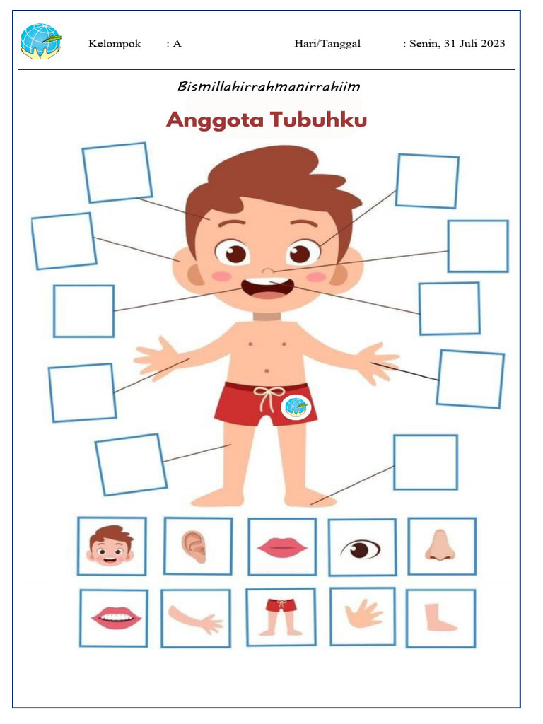 Flashcard - Anggota Tubuhku | PDF