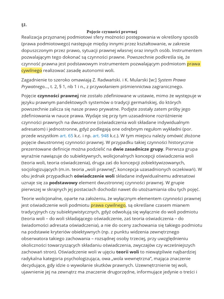 CZynność Prawna | PDF