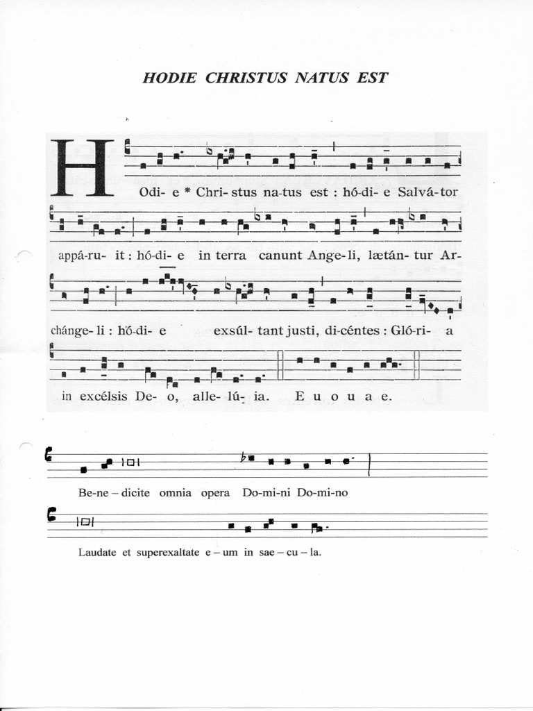 Hodie Christus Natus Est | PDF